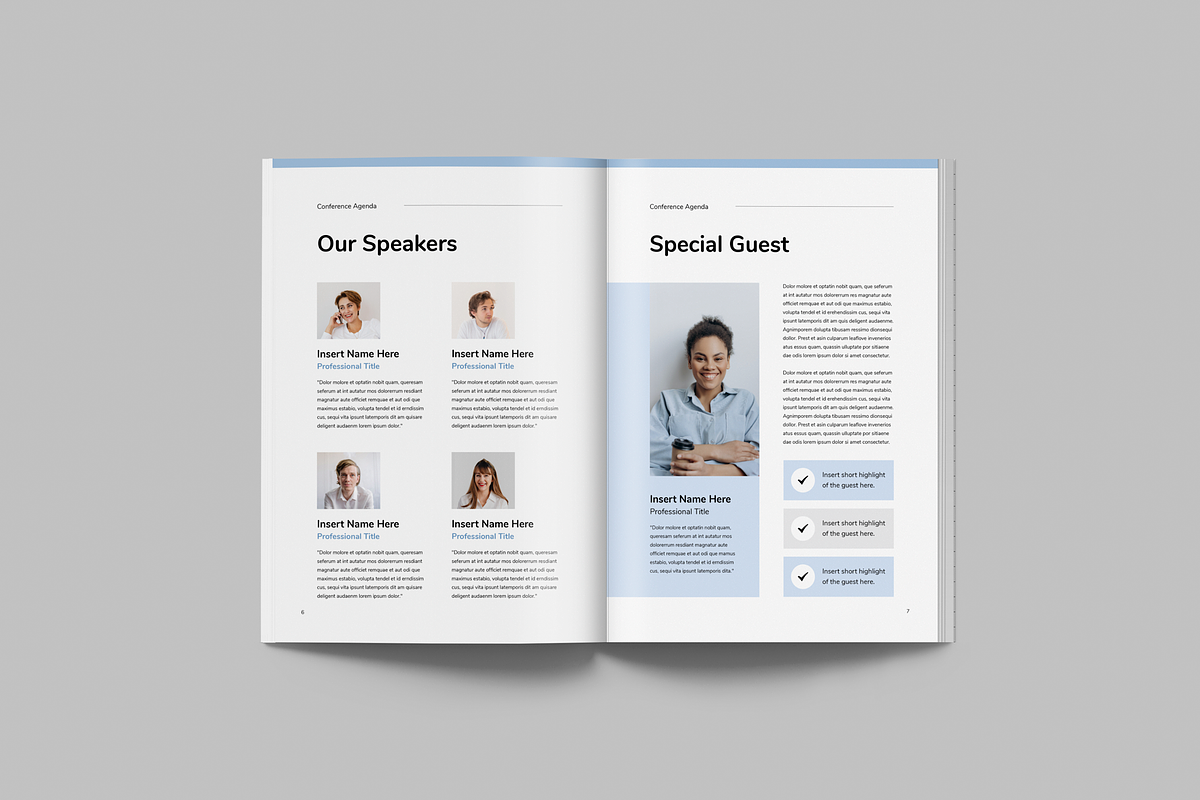 Conference Agenda | MS Word & Indd, a Brochure Template by Leaflove