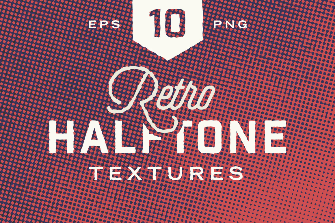 Retro Halftone Textures, a Texture Graphic by GhostlyPixels