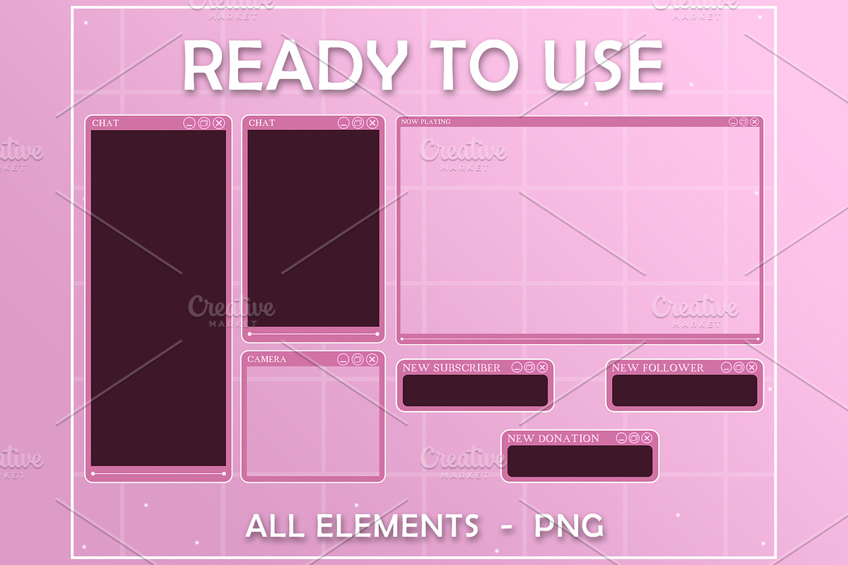 Twitch Cute Stream Overlays, a Templates & Theme by BuffikShop