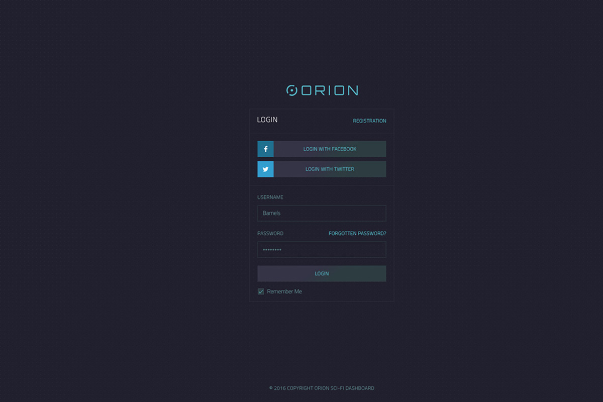 ORION – Sci-Fi Dashboard, an UI Kit Template by laaqiq