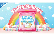 Fluffy marshmallows promo ad, a Flyer Template by TotallypicRF