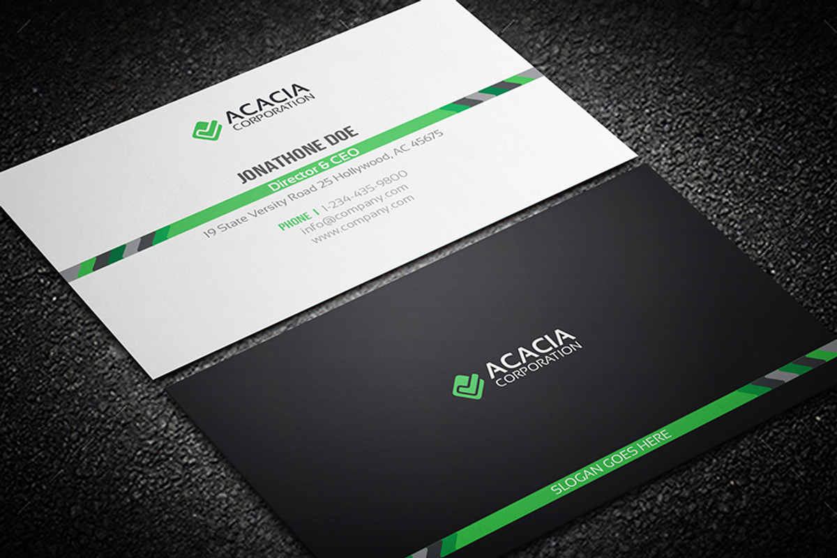 Middle-line Business Card, a Business Card Template by DesignGhar