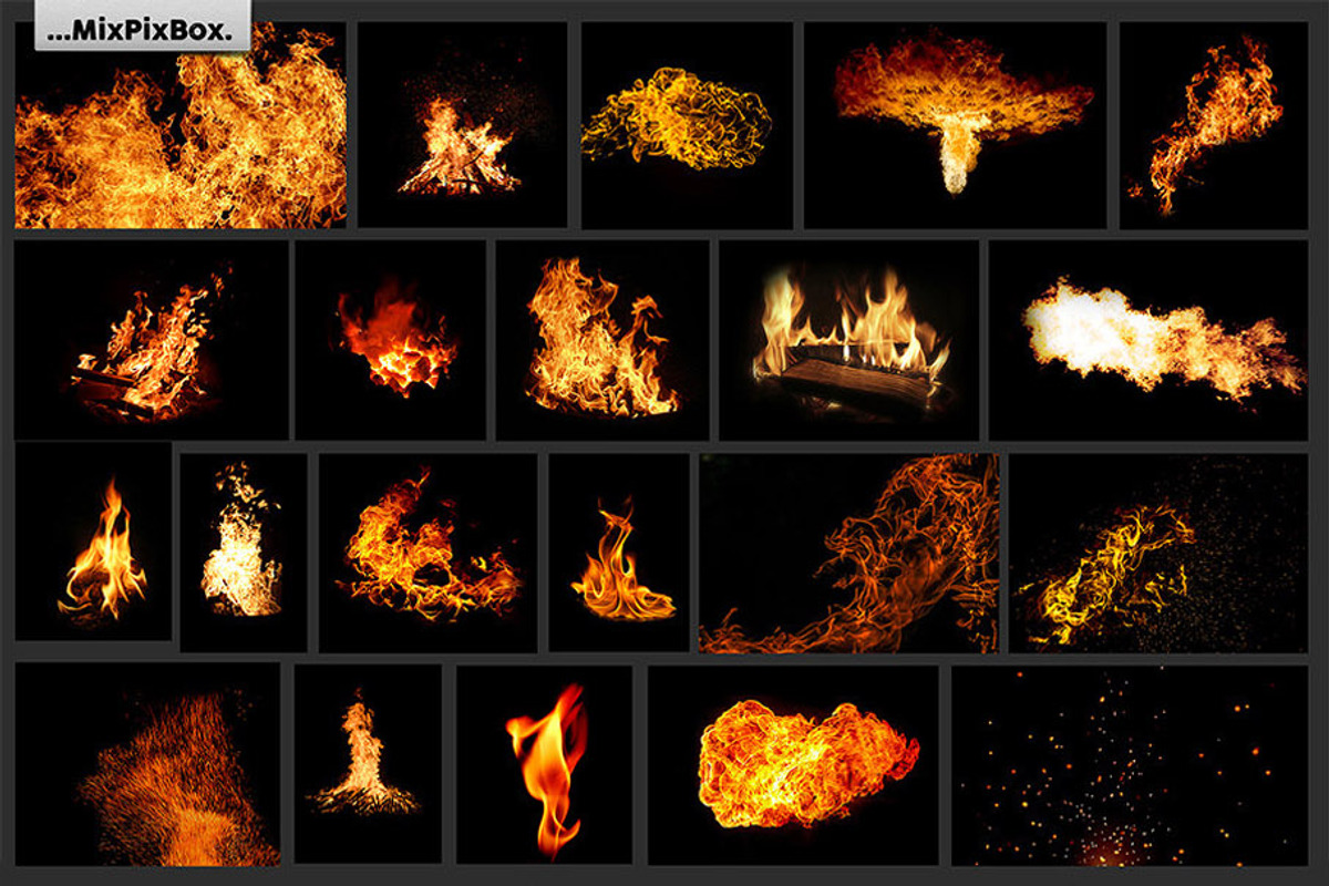 Fire Photo Overlays, a Layer Style Add-On by MixPixBox