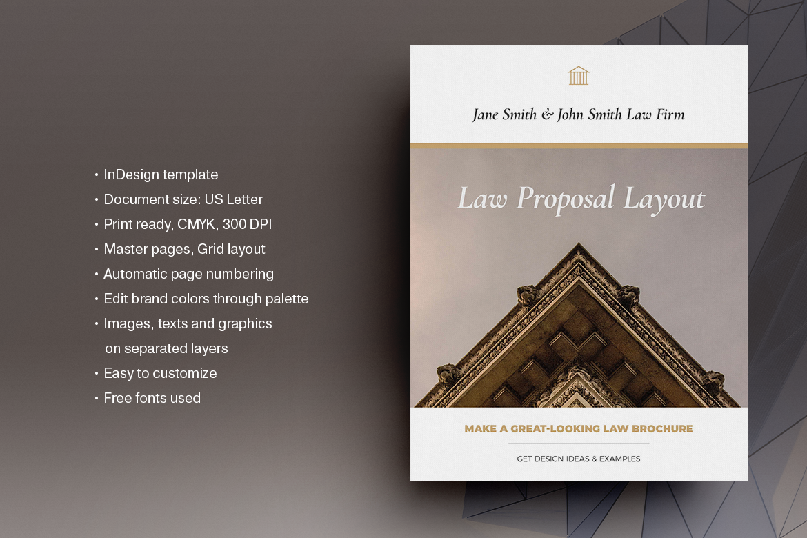 Law Proposal Layout, a Brochure Template by Boris Cupac