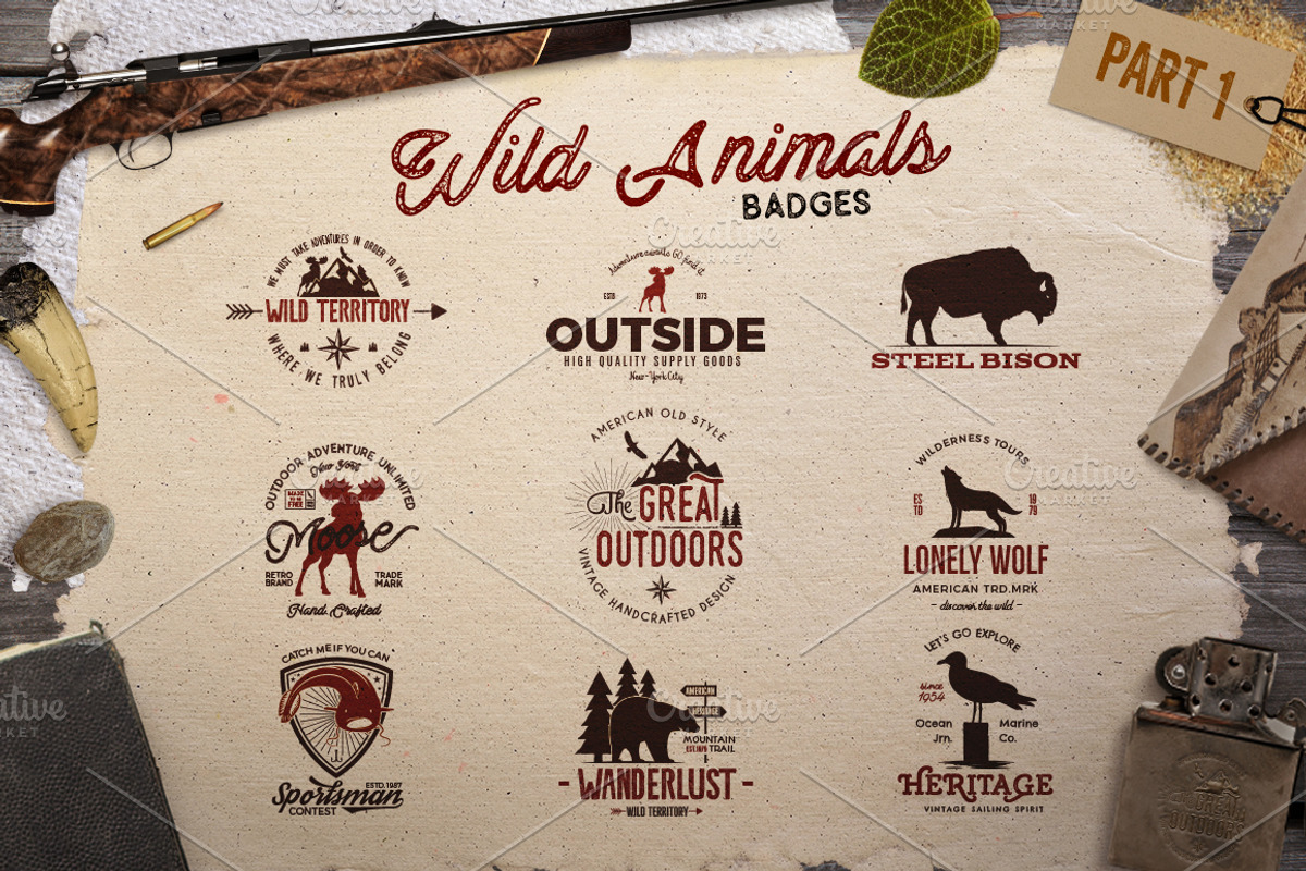 Wild Animals Logo Badges [Part 1], a Branding & Logo Template by ...