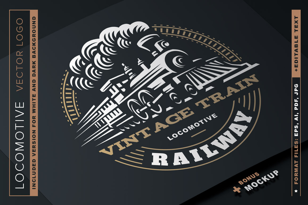 Locomotive logo illustration, a Branding & Logo Template by SODESIGN