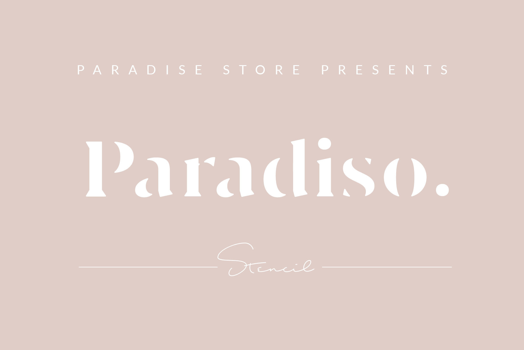 Paradiso Stencil font, a Serif Font by ParadiseStore