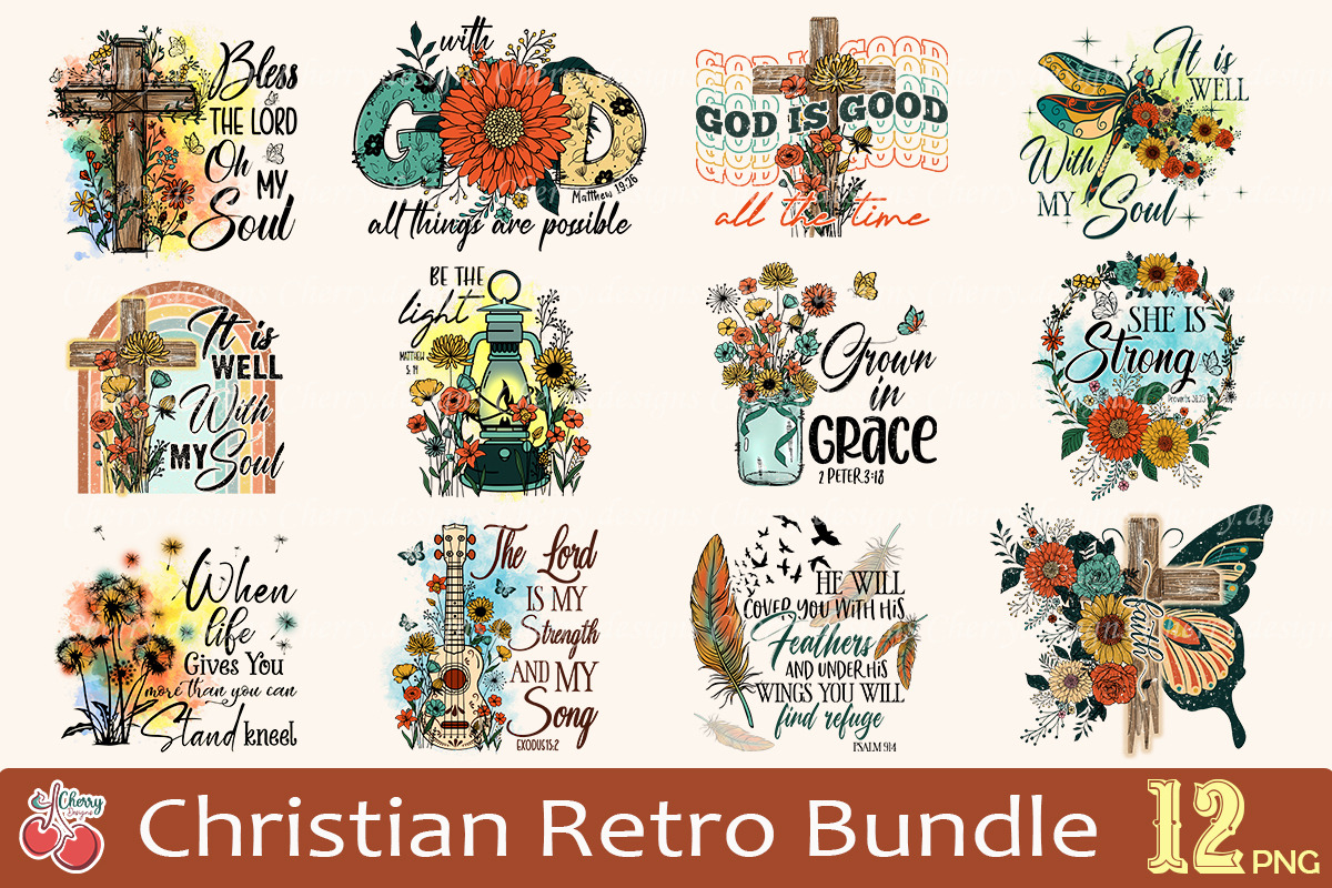 Christian Retro Sublimation Bundle