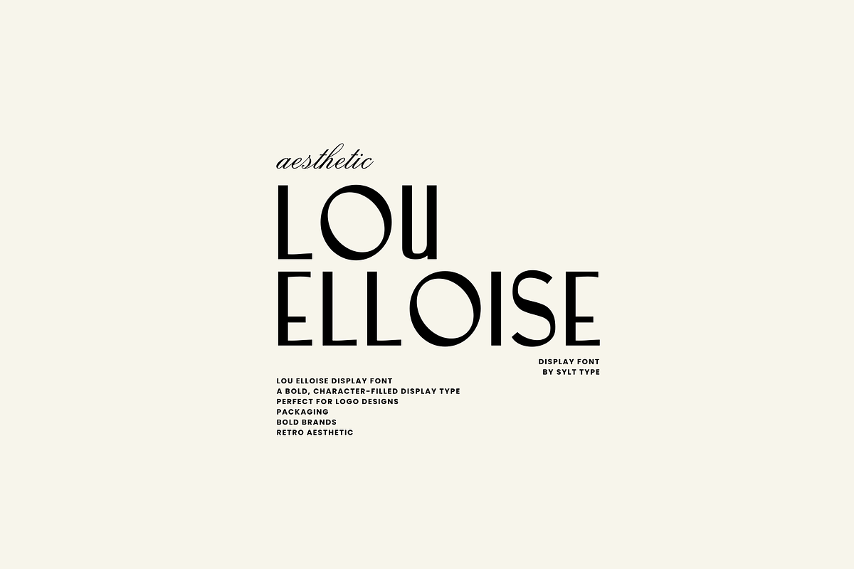 LOU ELLOISE Display Font, a Serif Font by Sylt Type