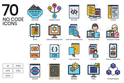 70 No Code Icons | Vivid | Outline Icons ~ Creative Market