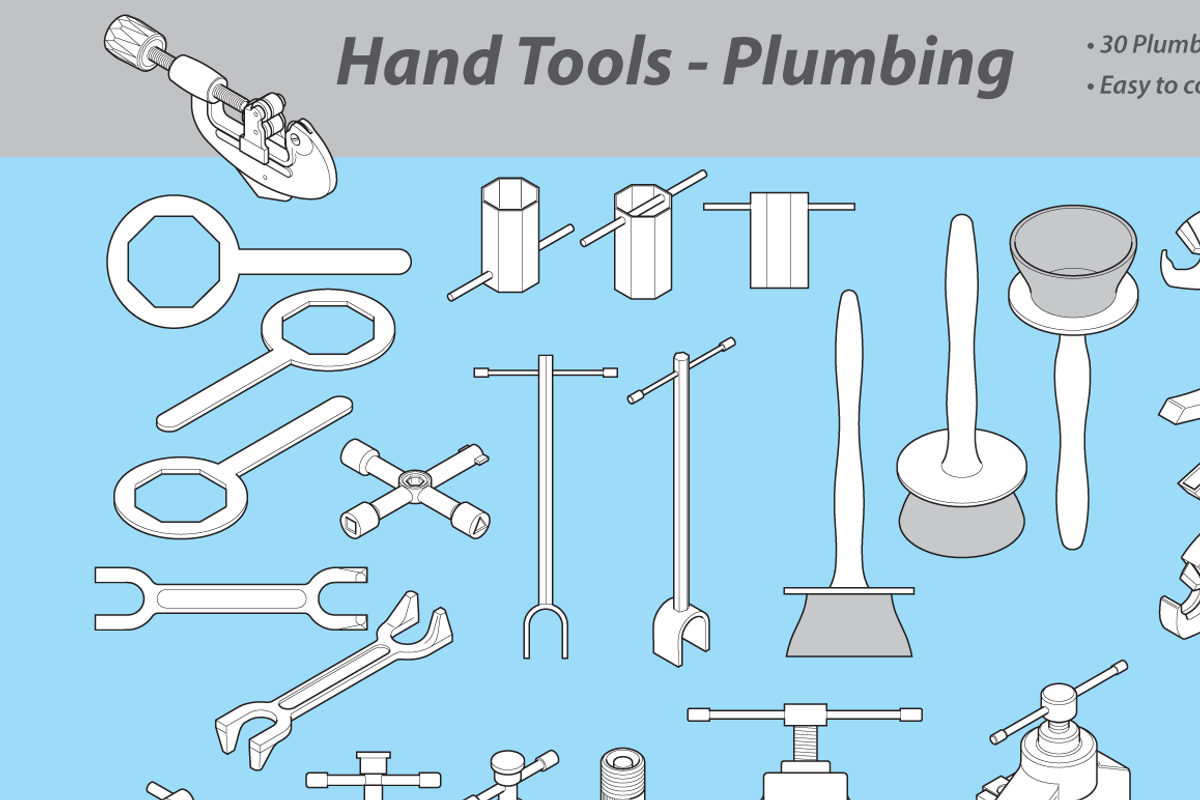 Handheld Plumbing Tools, an Object Graphic by Industrial Artworks