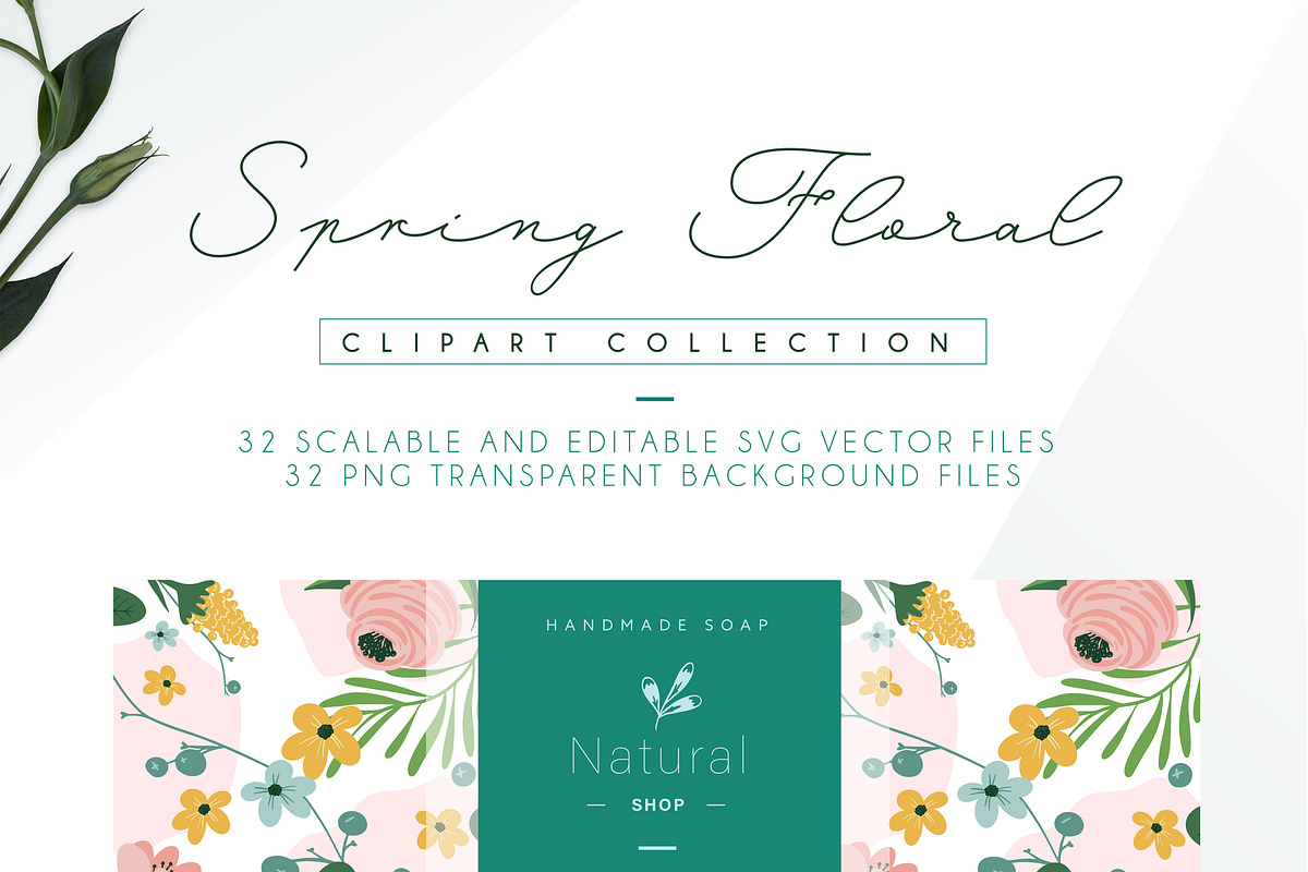 Spring Floral Clip art Collection, a Graphic by Ink + Eye