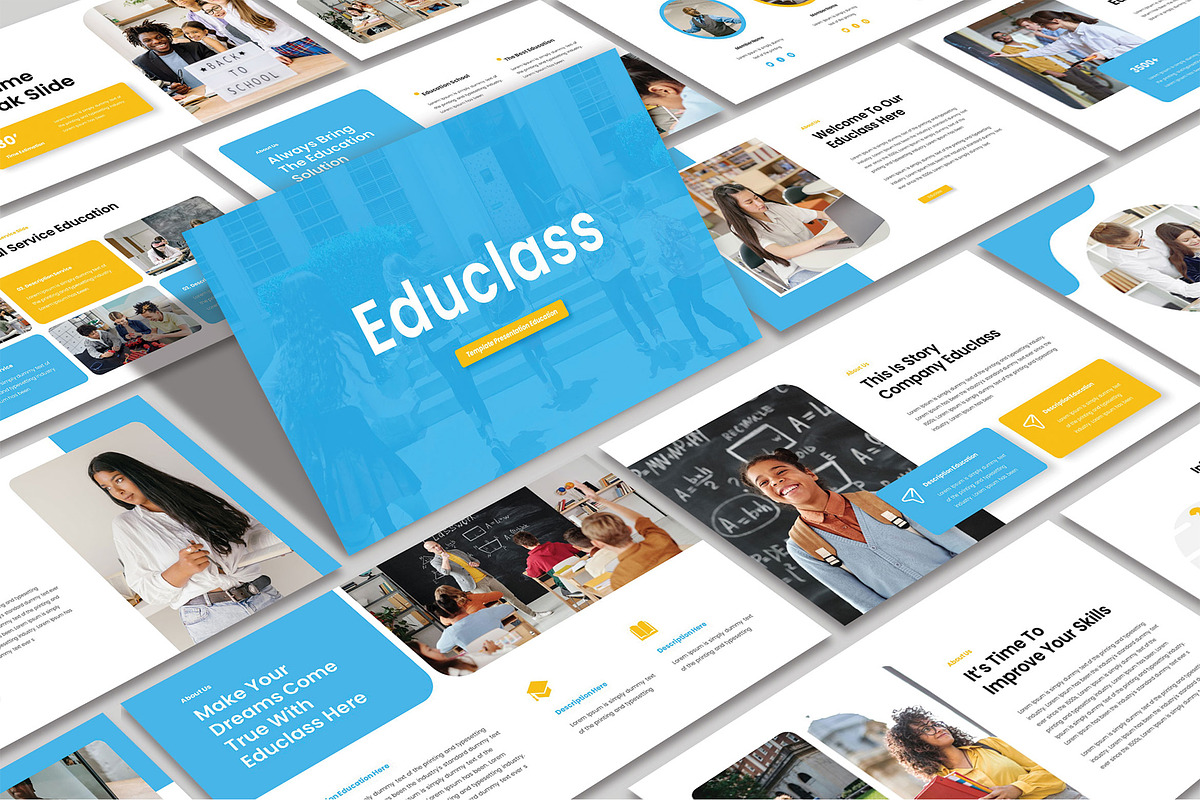 EDUCLASS KEYNOTE & GOOGLE SLIDE | Creative Market