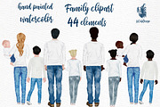 Watercolor Family Clipart, a Person Illustration by LeCoqDesign