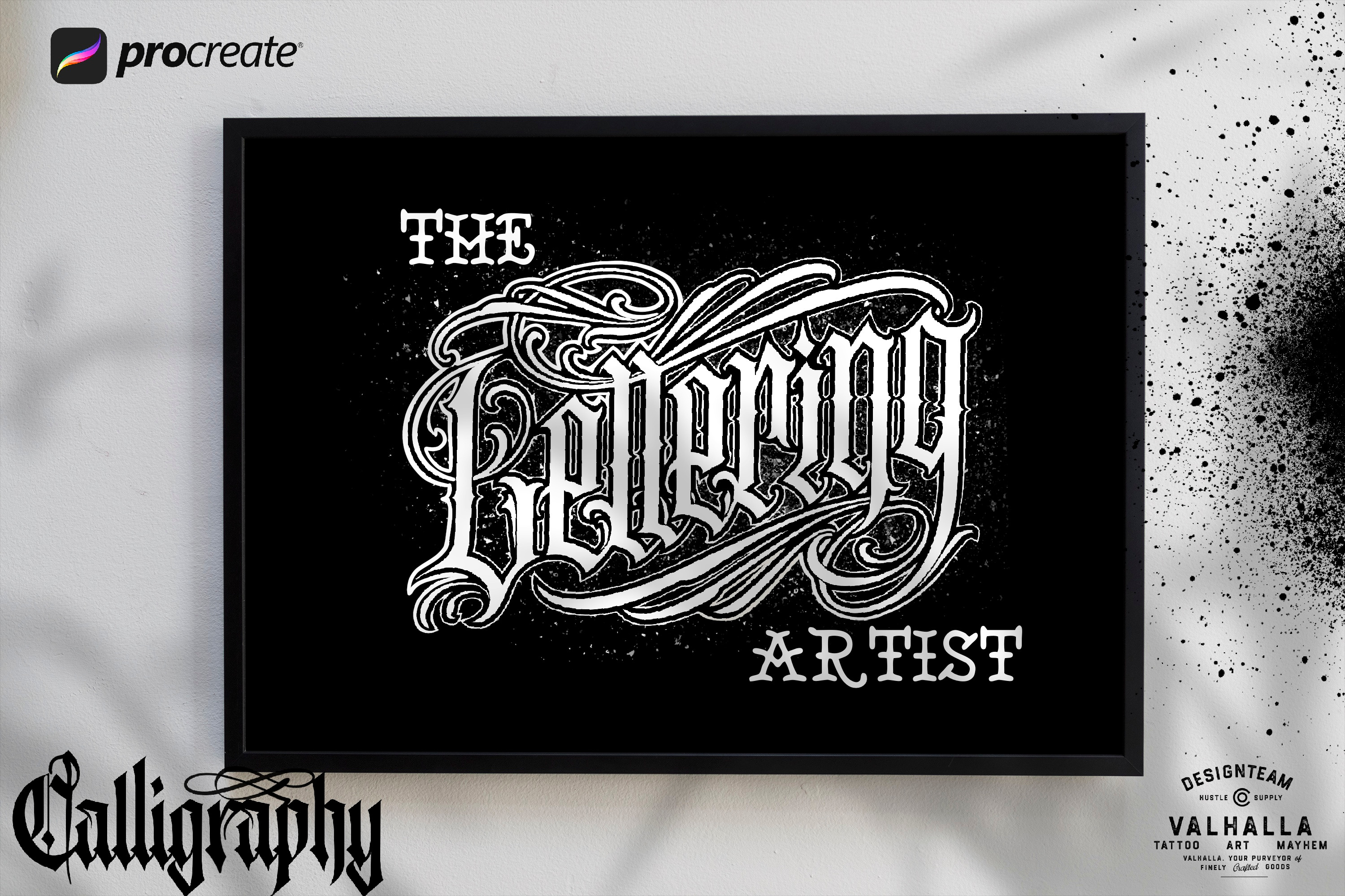 Procreate - calligraphy art bundle, a Brush Add-On by Studio.Valhalla ...