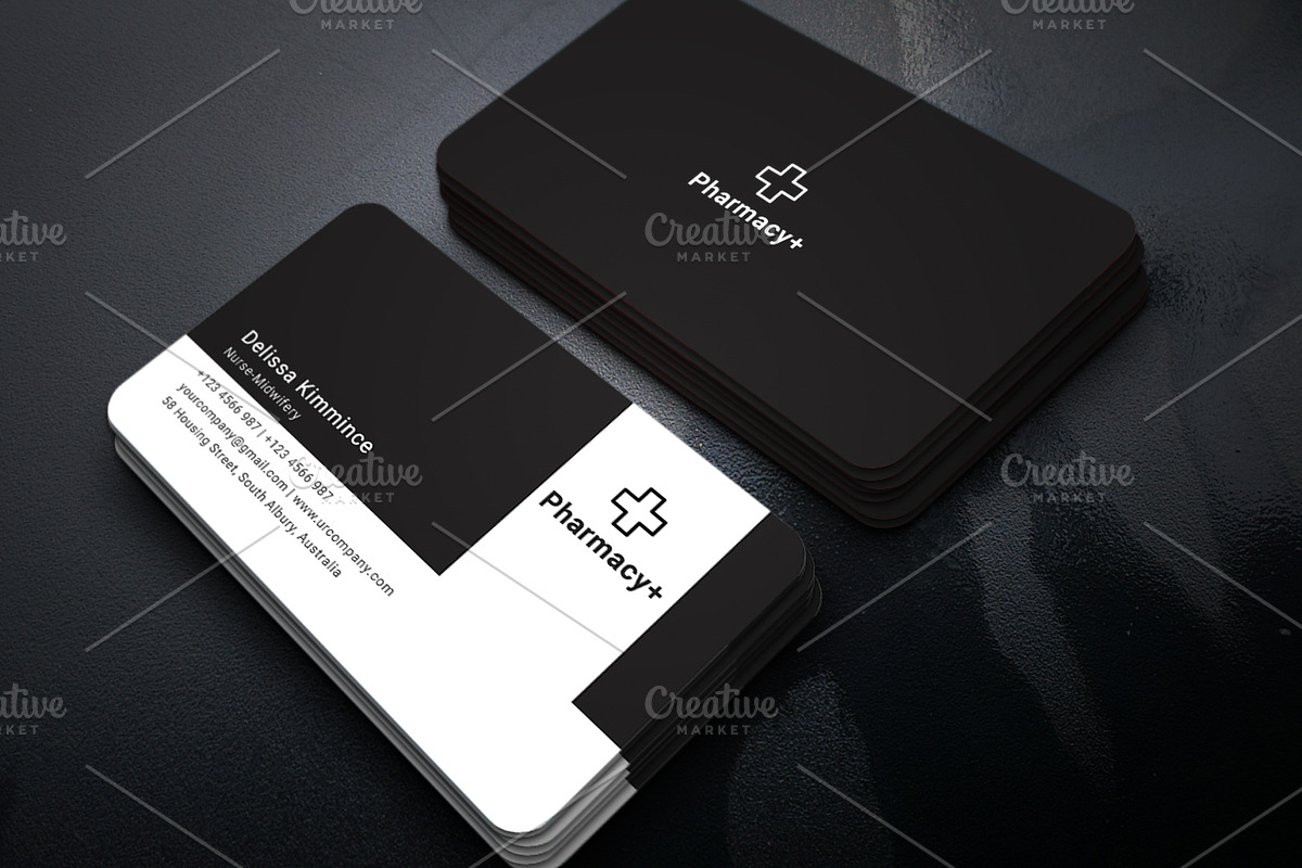 Pharmacy Business Card, a Business Card Template by graphicsunday