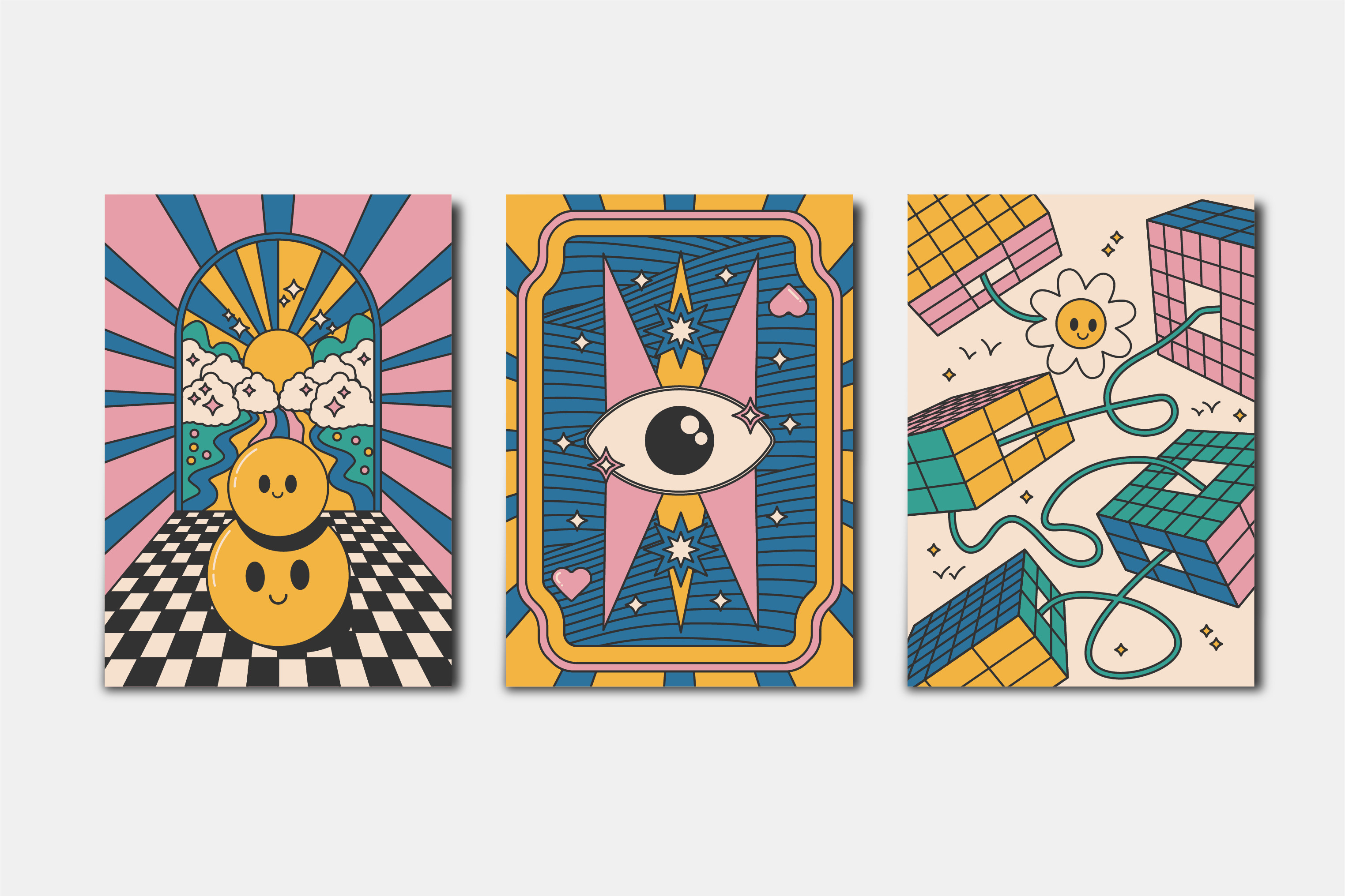 RETRO GROOVY POSTERS 90S