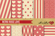 Rose Pink Background Vintage Papers, a Pattern Graphic by All is full ...