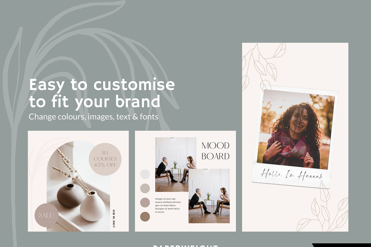 56 Boho Instagram Canva Templates, a Social Media Template by ...