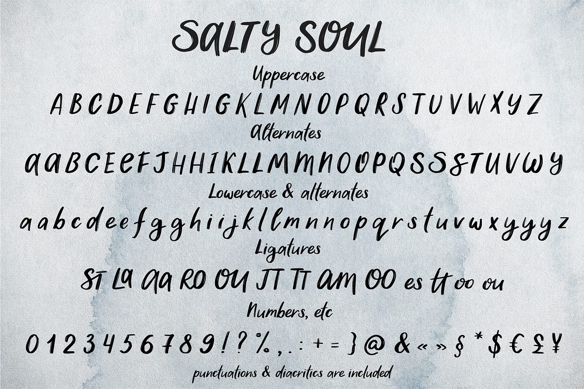 Salty Soul handwritten font sea