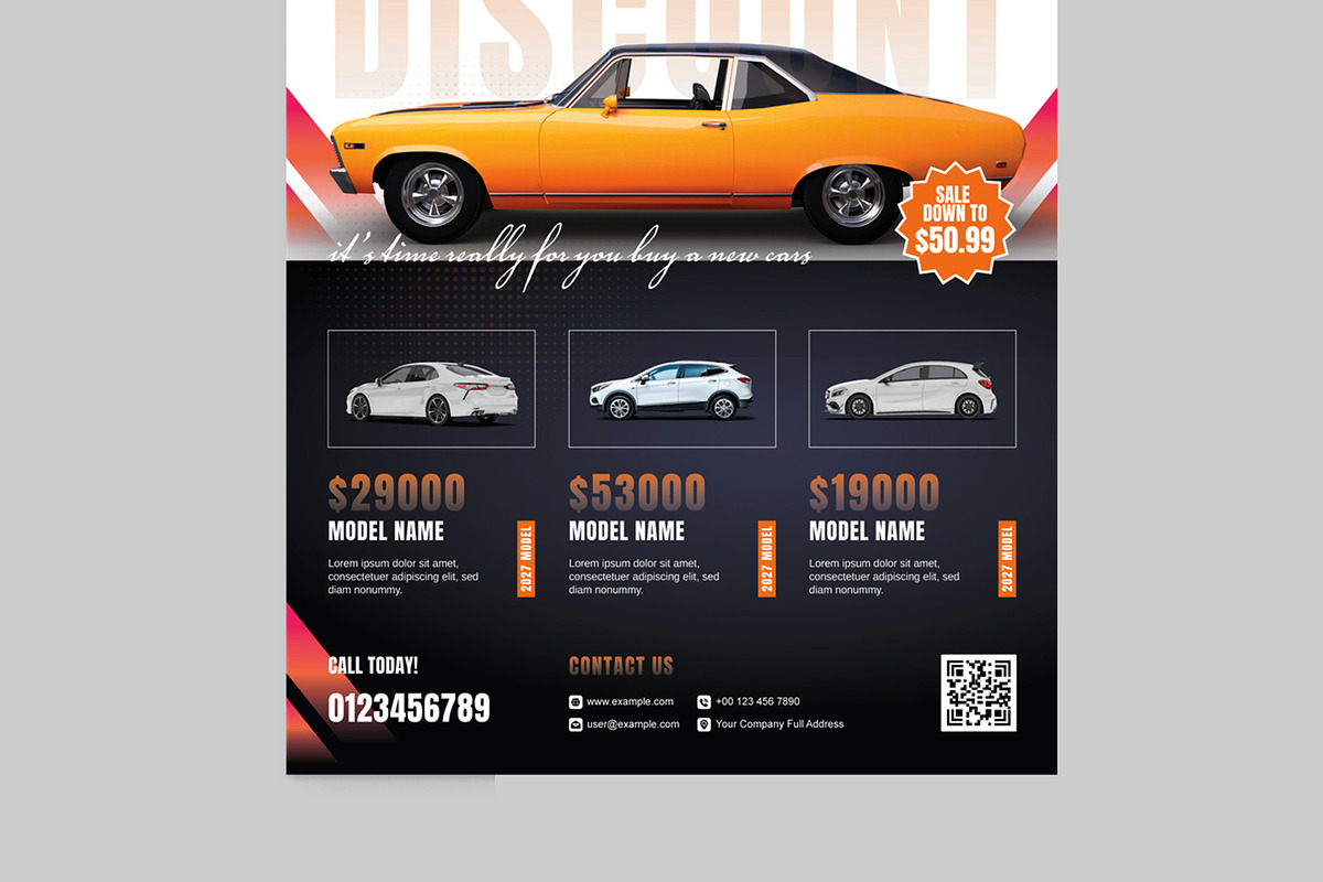 Car Sale Flyer Layout Teamplate