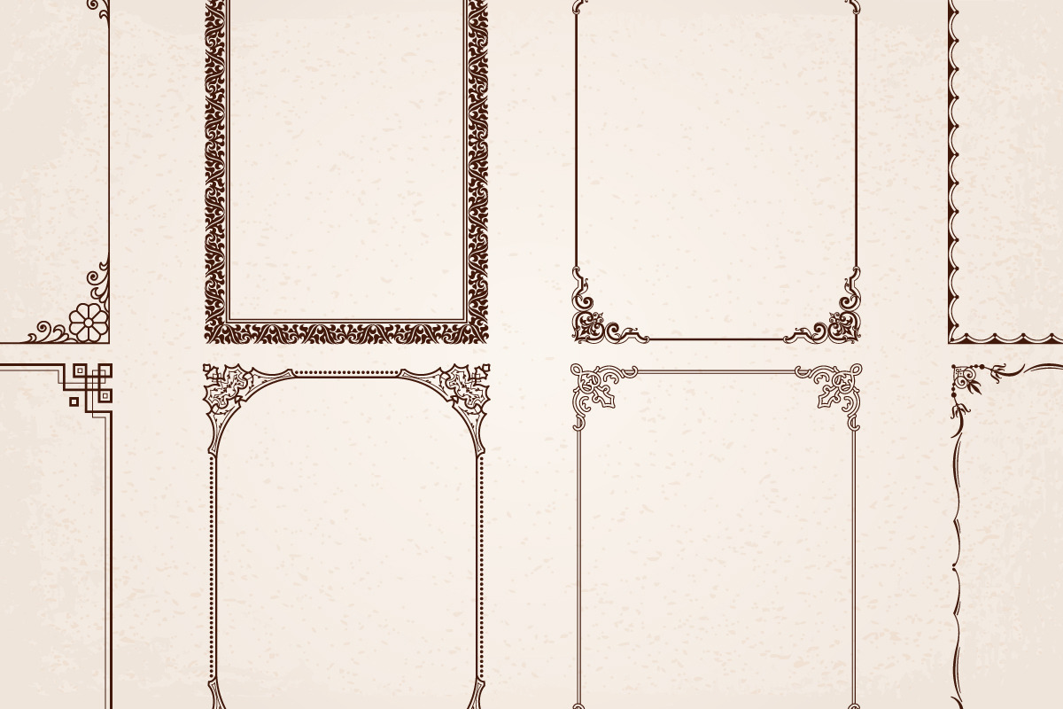 28 Decorative frames borders set #2