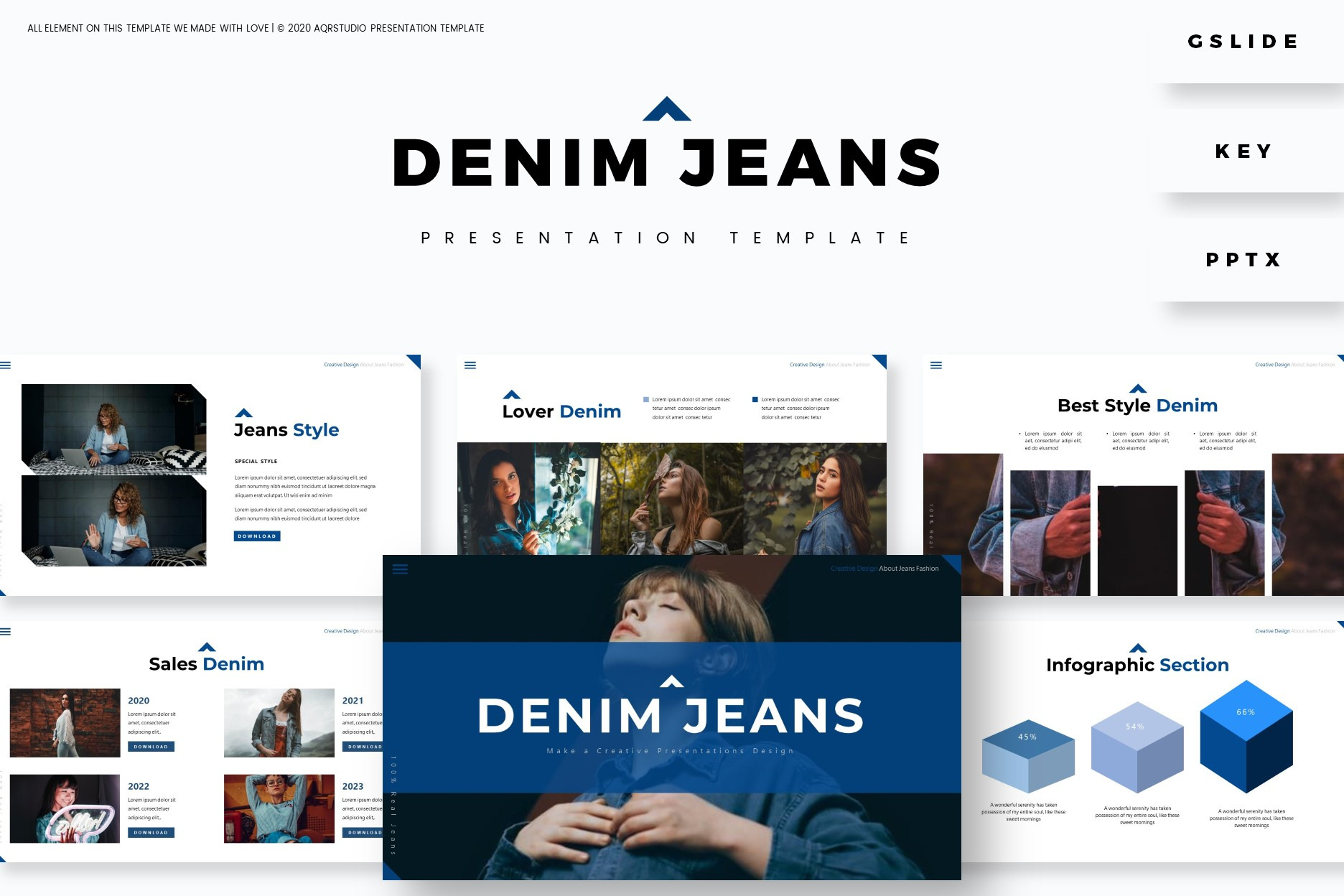 Denim Jeans - Presentation Template, a Presentation Template by AQR Studio