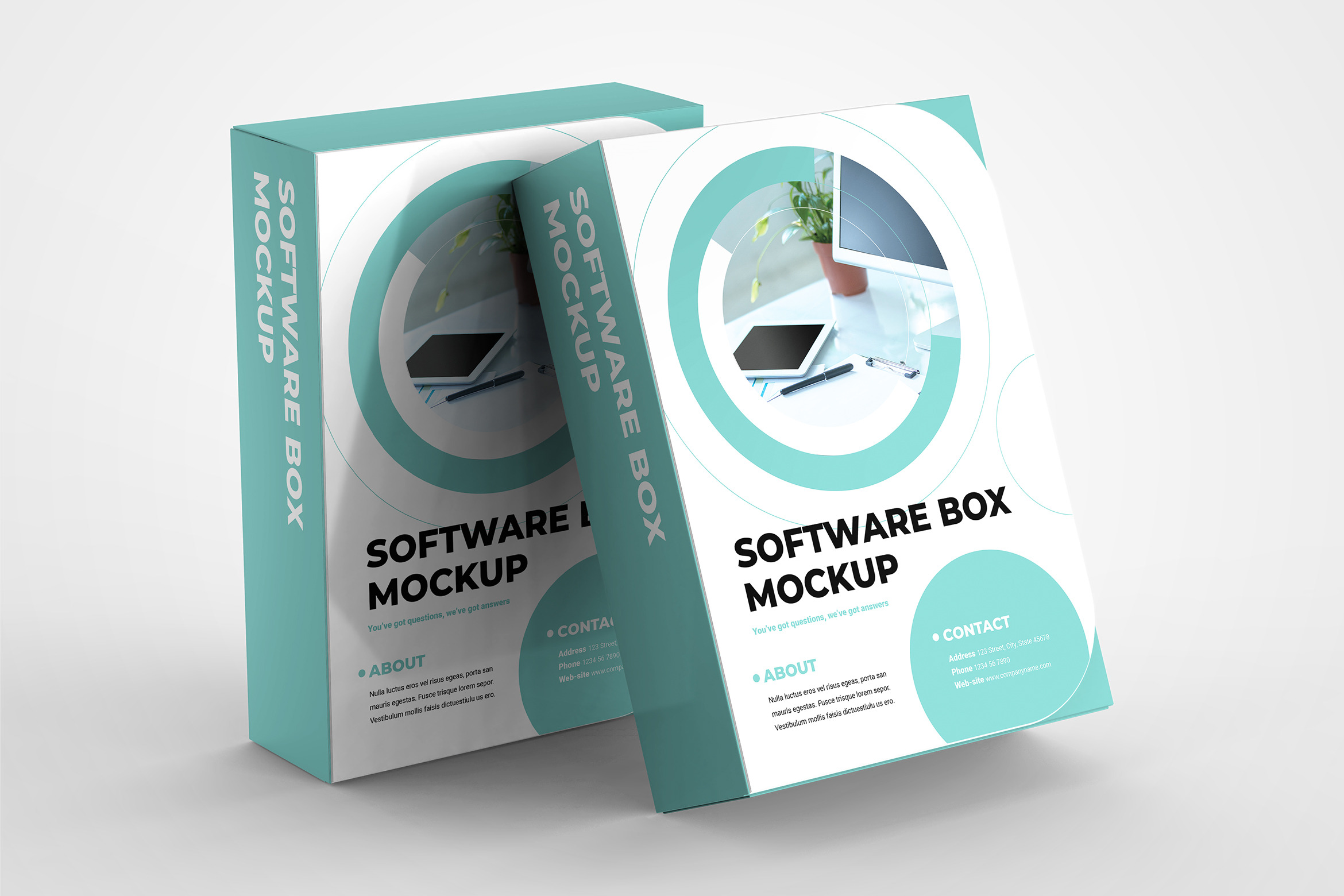Software Box Mockup, a Product Mockup by UnicDesign