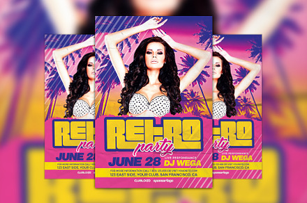 Retro Gangster Party Flyer Template, a Flyer Template by Flyermind
