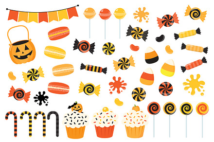 Halloween Candy Clipart, an Illustration by La Boutique dei Colori