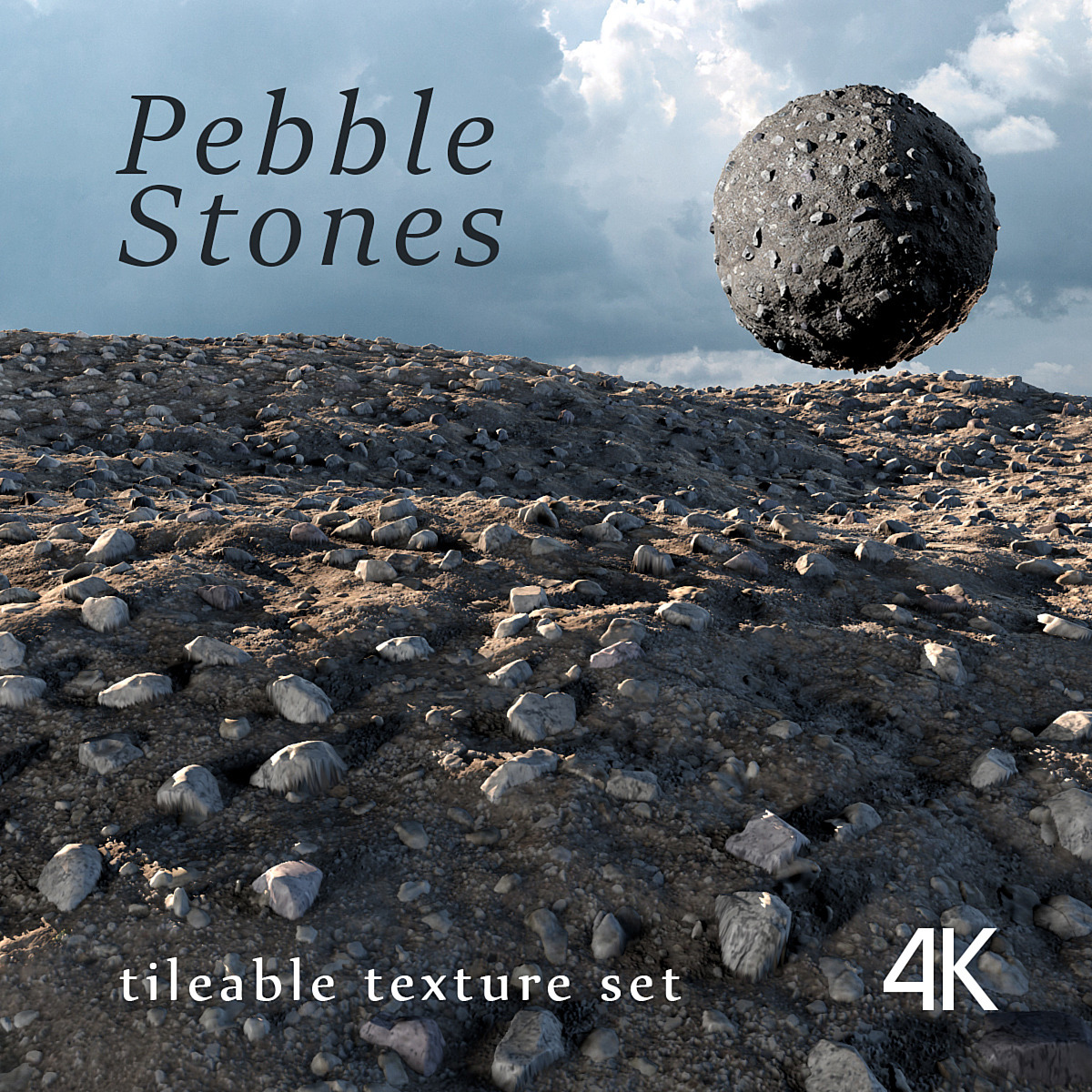 Pebble stones texture set, a Textures & Material 3D Model by happy brush
