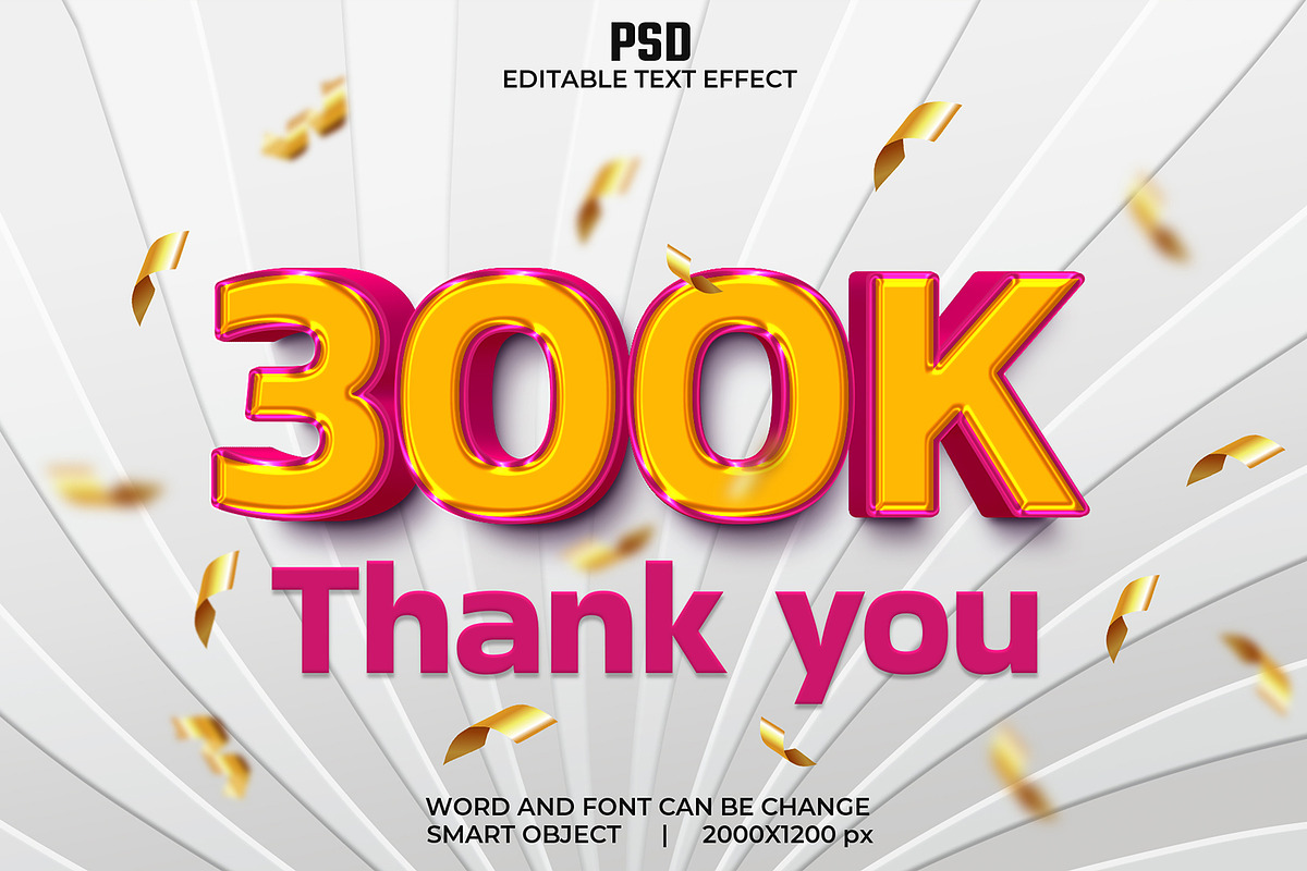 300k 3d Editable Psd Text Effect, a Layer Style Add-On by bdrobin ...