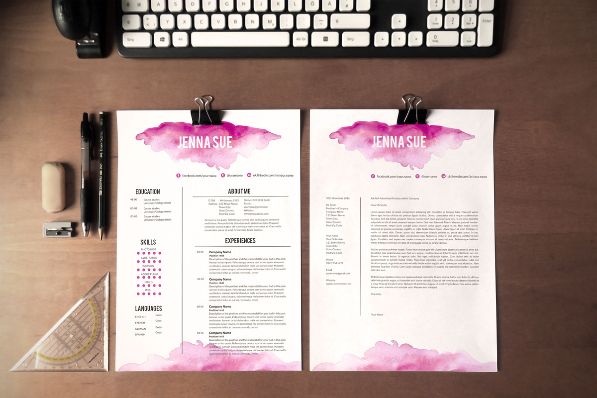 Creative resume template, a Resume Template by Chic templates ...