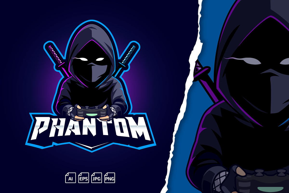Phantom Gaming E-sport Logo, a Branding & Logo Template by tkzgraphic