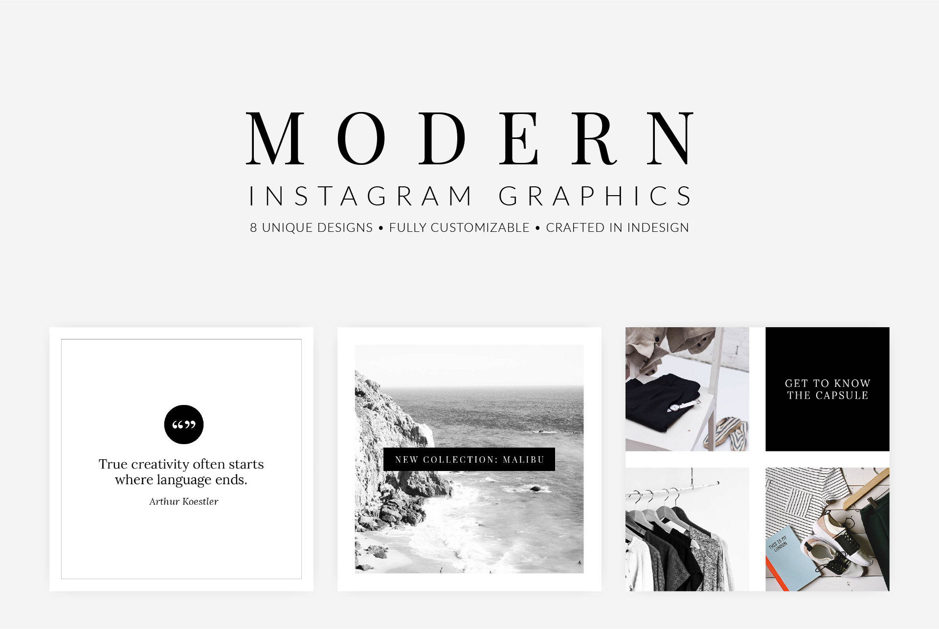 Modern Instagram Graphics, a Social Media Template by Megan Johnson