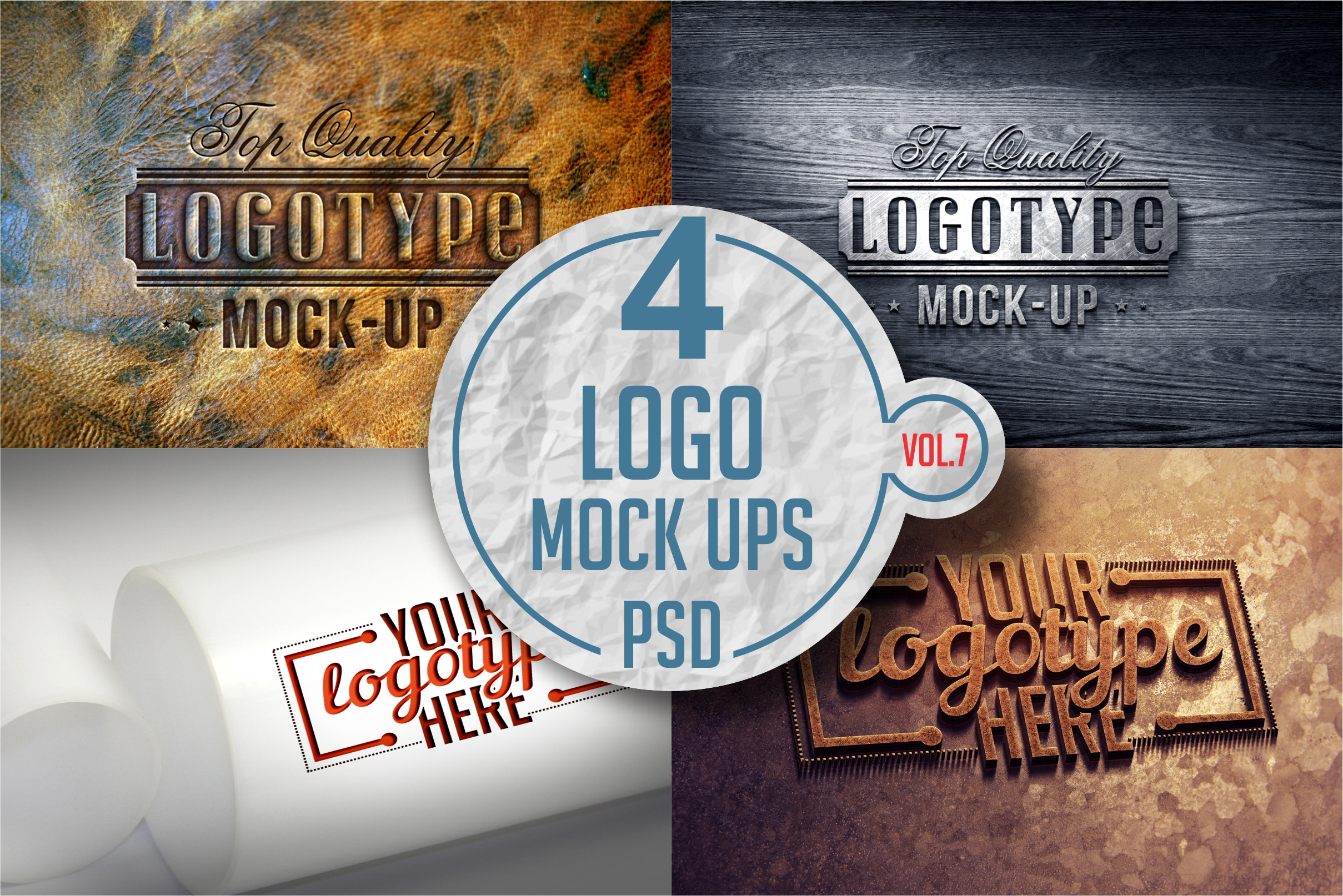 Logo Mock-up Pack Vol.7, a Cups & Container Mockup by Vintage Font Lab