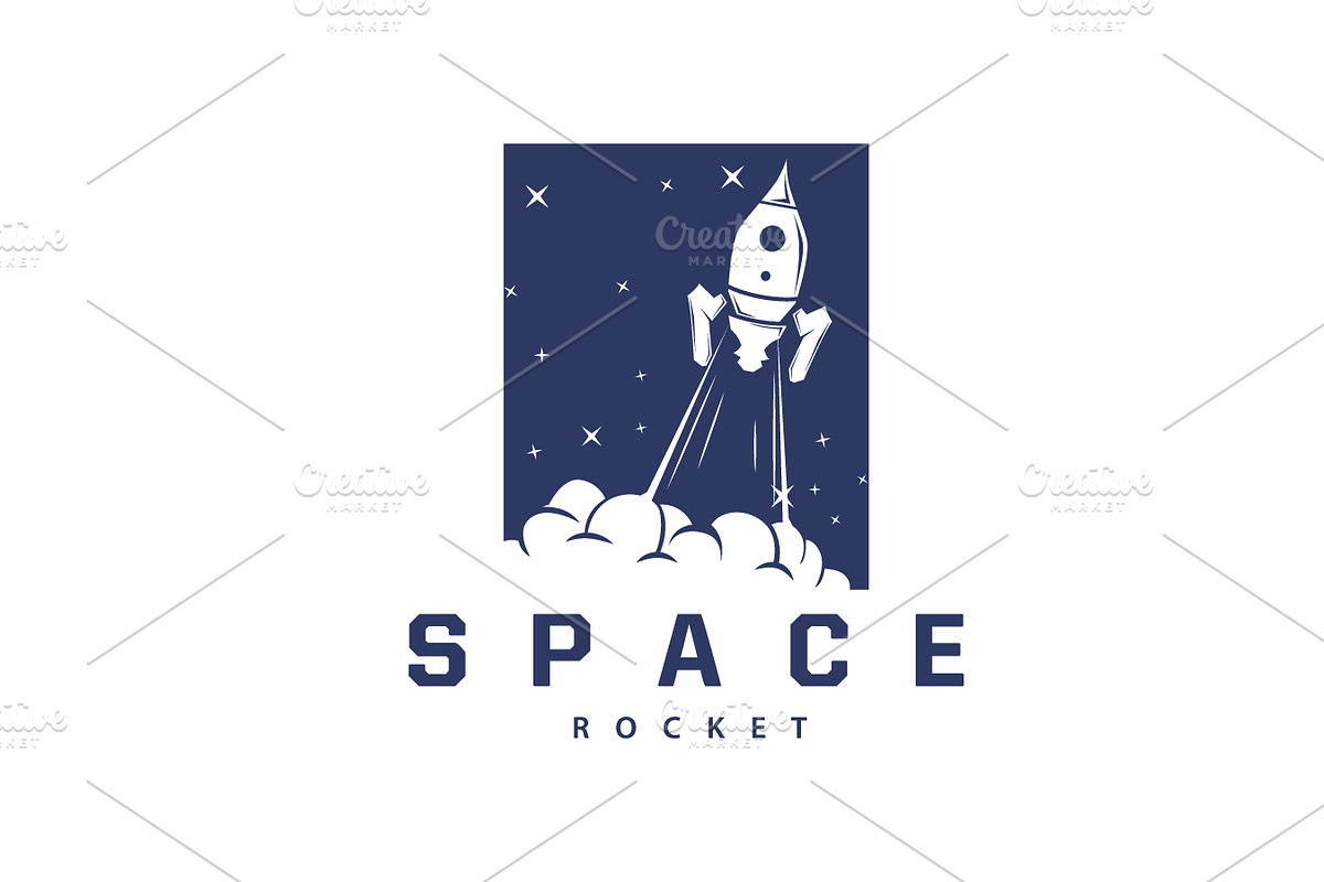 Space exploration rocket logo design, a Branding & Logo Template by ...