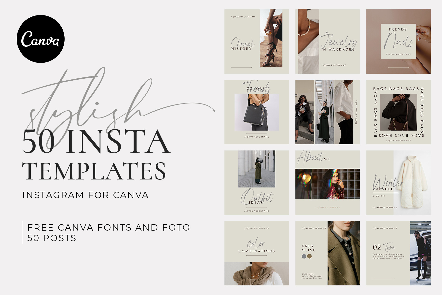 Stylish Insta Templates Canva