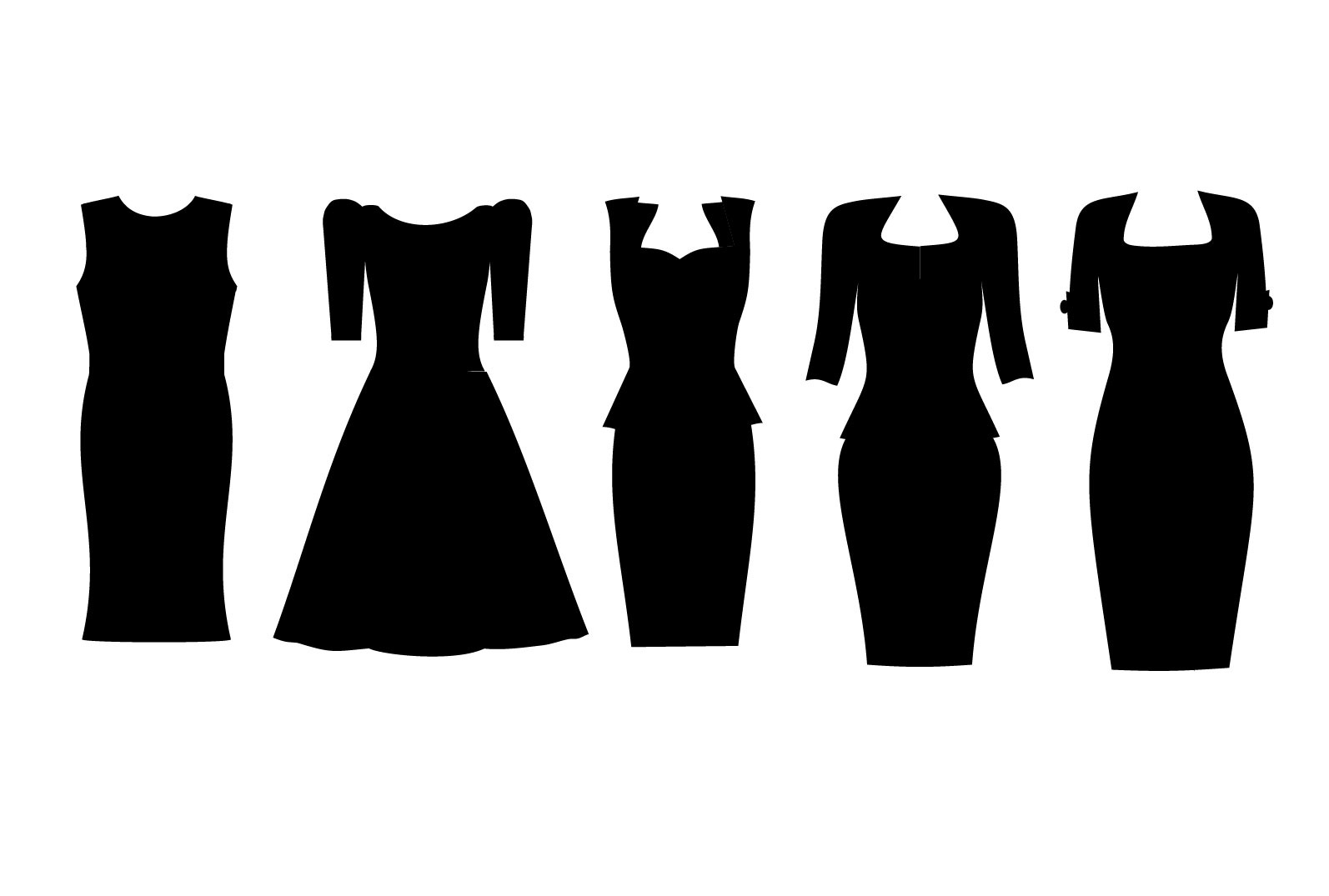 Set of vector dresses, a Graphic by Svetlana Voloshina | Creative Market