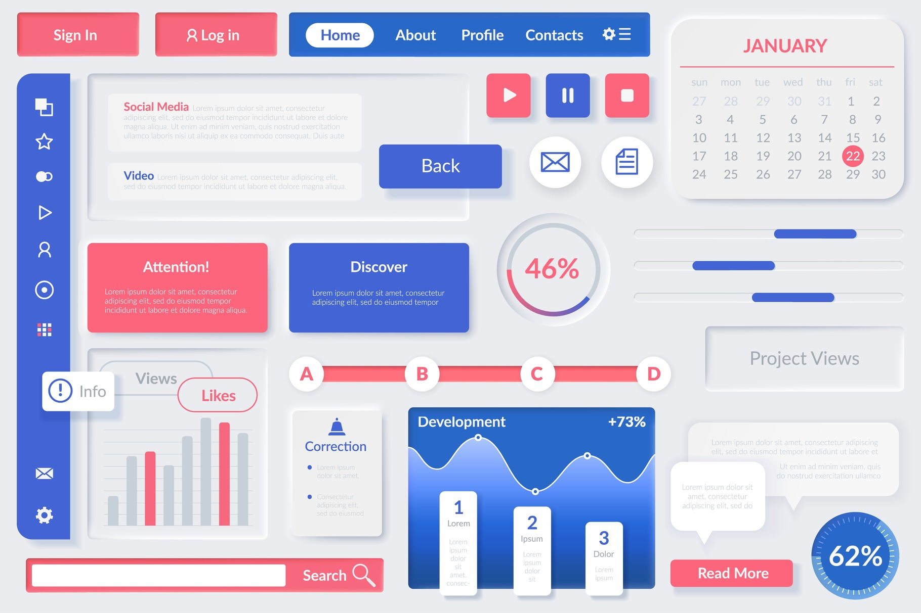 User interface elements. Web ui, an Object Graphic by YummyBuum ...