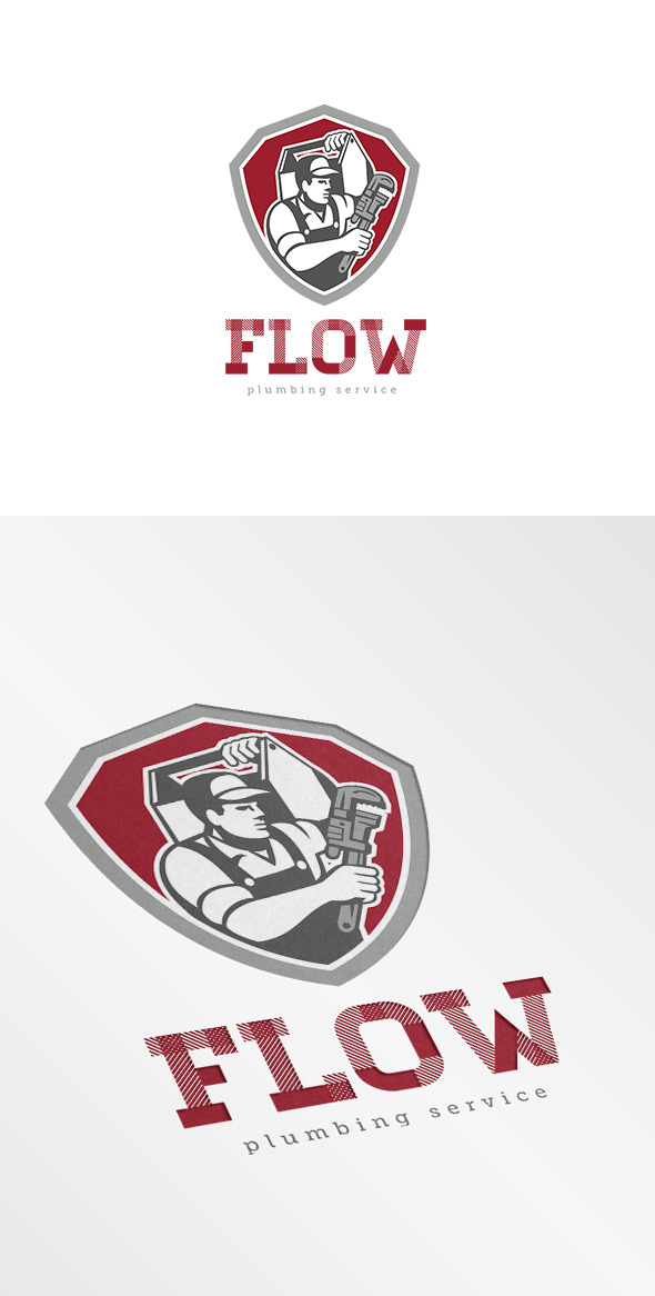 Flow Plumbing Services Logo, a Branding & Logo Template by patrimonio
