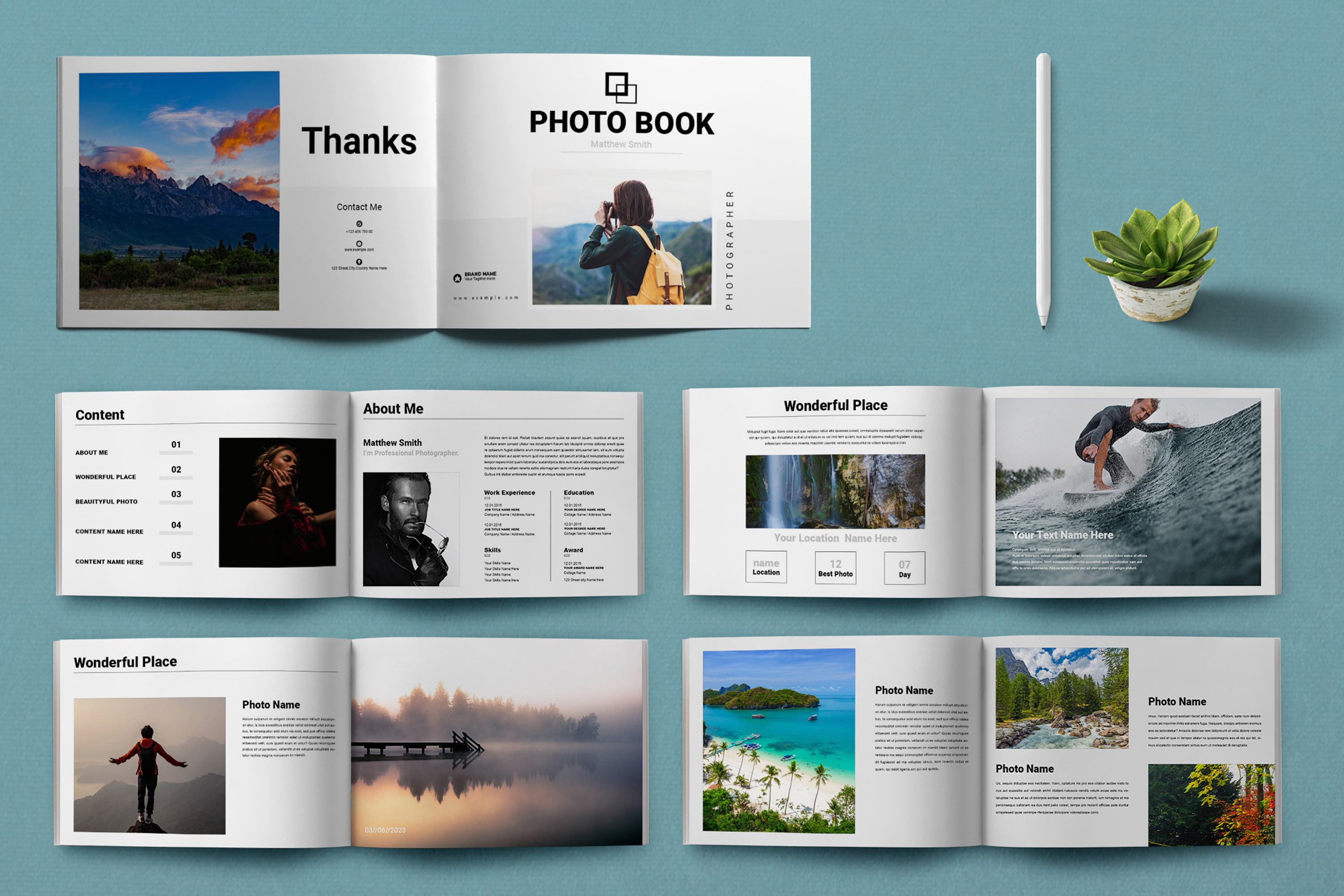Photo Book Template Layout
