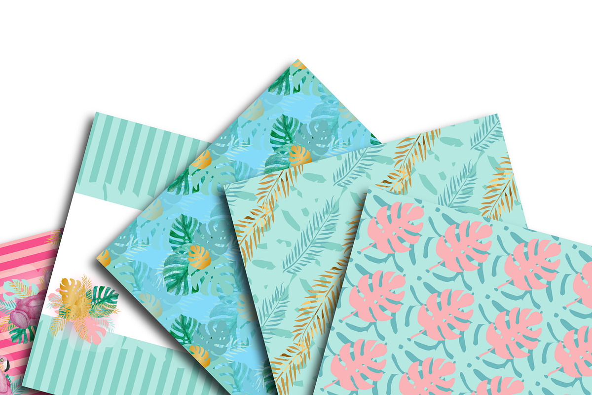 Pool Party Digital Paper, an Illustration by Annakristal