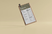 DL Food Menu on a Board Mockup, a Print Template by pmvch