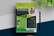 Green Conference Flyer, a Flyer Template by Cristal Pioneer