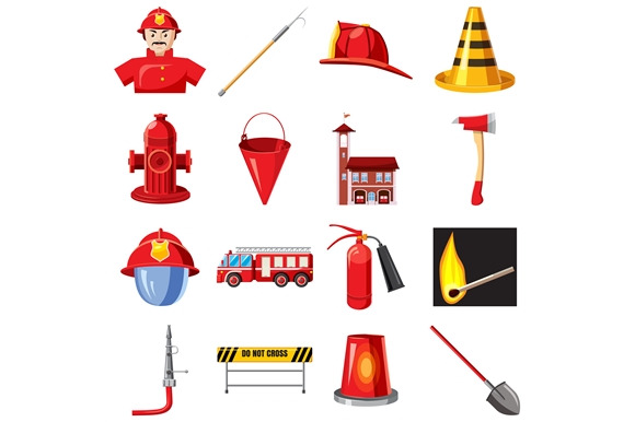 Fire Department icons set, an Icon by Ylivdesign