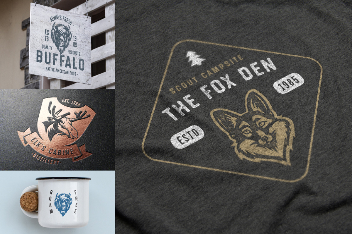 Animals Marks & Badges Bundle, a Branding & Logo Template by Tortugastudios