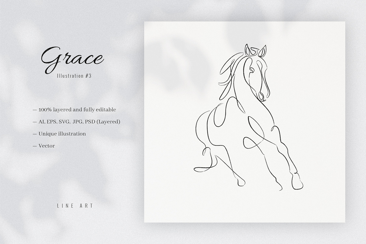Grace #3. Line Art Illustration, a Decorative Illustration by le-genda