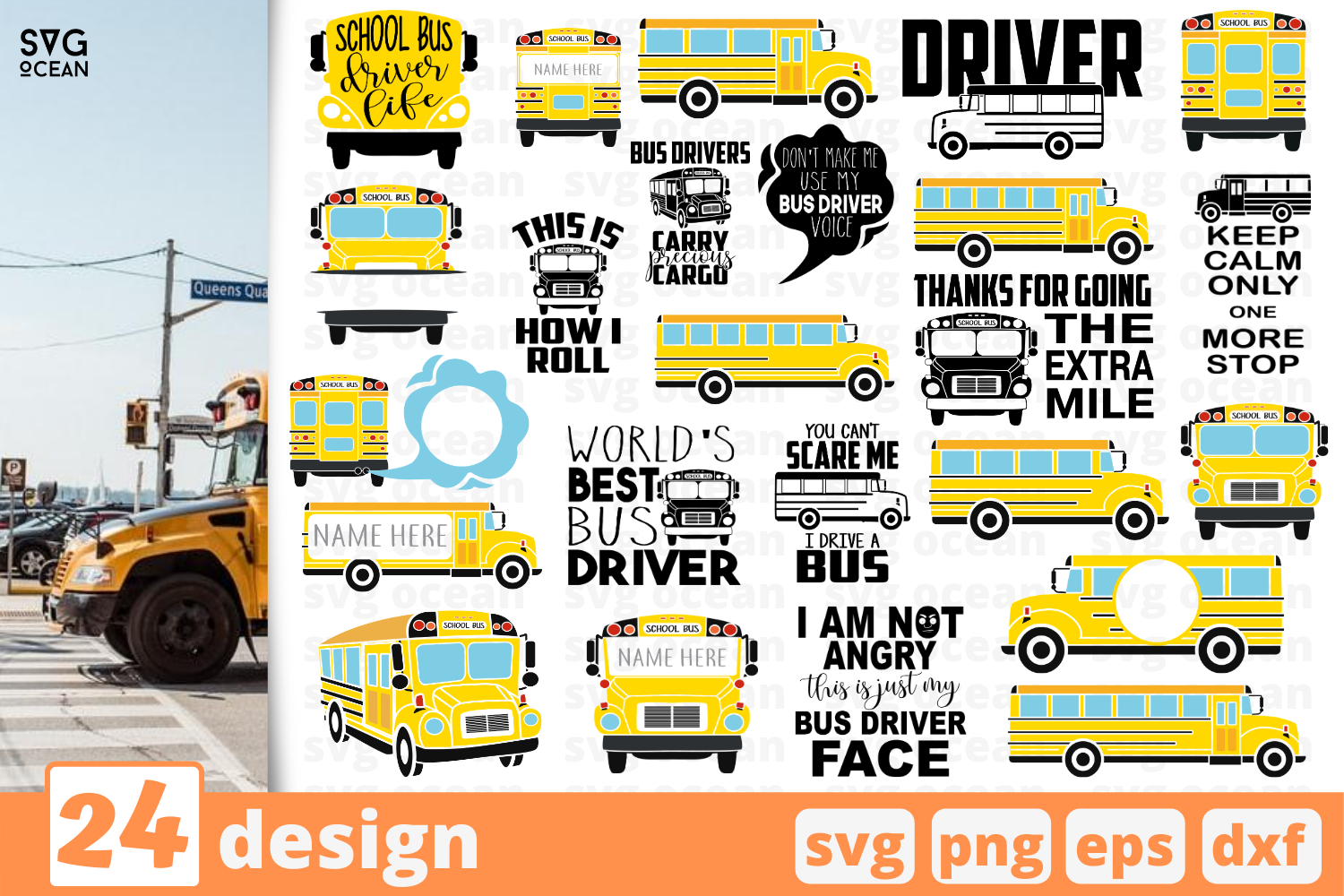 School Bus SVG Bundle, an Education Illustration by svgocean