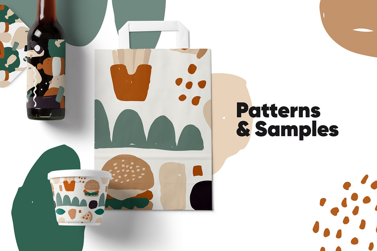 Food Abstract backgrounds & patterns, a Pattern Graphic by kavoon
